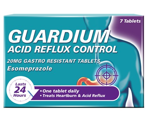 Guardium Acid Reflux Control 20mg Gastro Resistant Tablets Esomeprazol ...