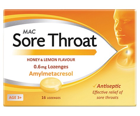Mac Sore Throat Honey & Lemon Flavour 0.6mg Lozenges – 365pharmacist