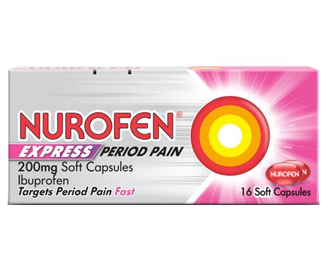 Nurofen Express Period Pain 200mg Soft Capsules – 365pharmacist