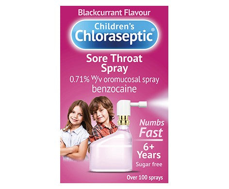 Children's Chloraseptic Sore Throat Spray - Blackcurrant Flavour ...